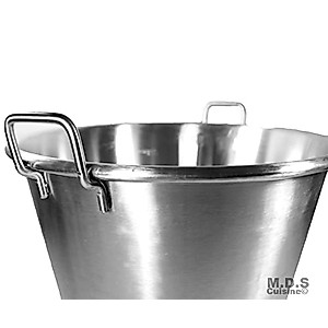 Large Cazo Stainless Steel 21" Caso para Carnitas Gas Heavy Duty Wok Acero Inoxidable