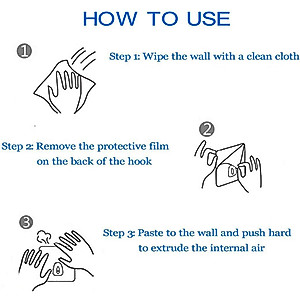 Ninth Five 30 Pack Adhesive Hooks for Hanging, 22lb Heavy Duty Wall Door Hooks, Clear Plastic Sticky Hanging Hook for Home Kitchen Bathroom Office Use