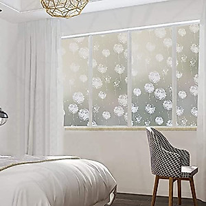 YUTR 3D Matte Window Film Privacy Stained Glass Self Adhesive Film Frosted Heat Insulation Window Sticker (Color : As Shown, Size : 60 x 500 cm)