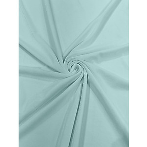 New Creations Fabric & Foam Inc, 58/60" Wide 100% Polyester Stretch Velvet Fabric by The Yard. (ICY Blue)
