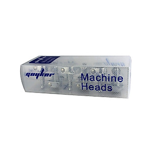 Guyker 6Pcs Guitar Machine Heads (3L + 3R) – 1:21 Sealed Tuning Key Pegs Tuners Set Replacement for ST Tele SG Style Electric or Acoustic Guitars – Chrome