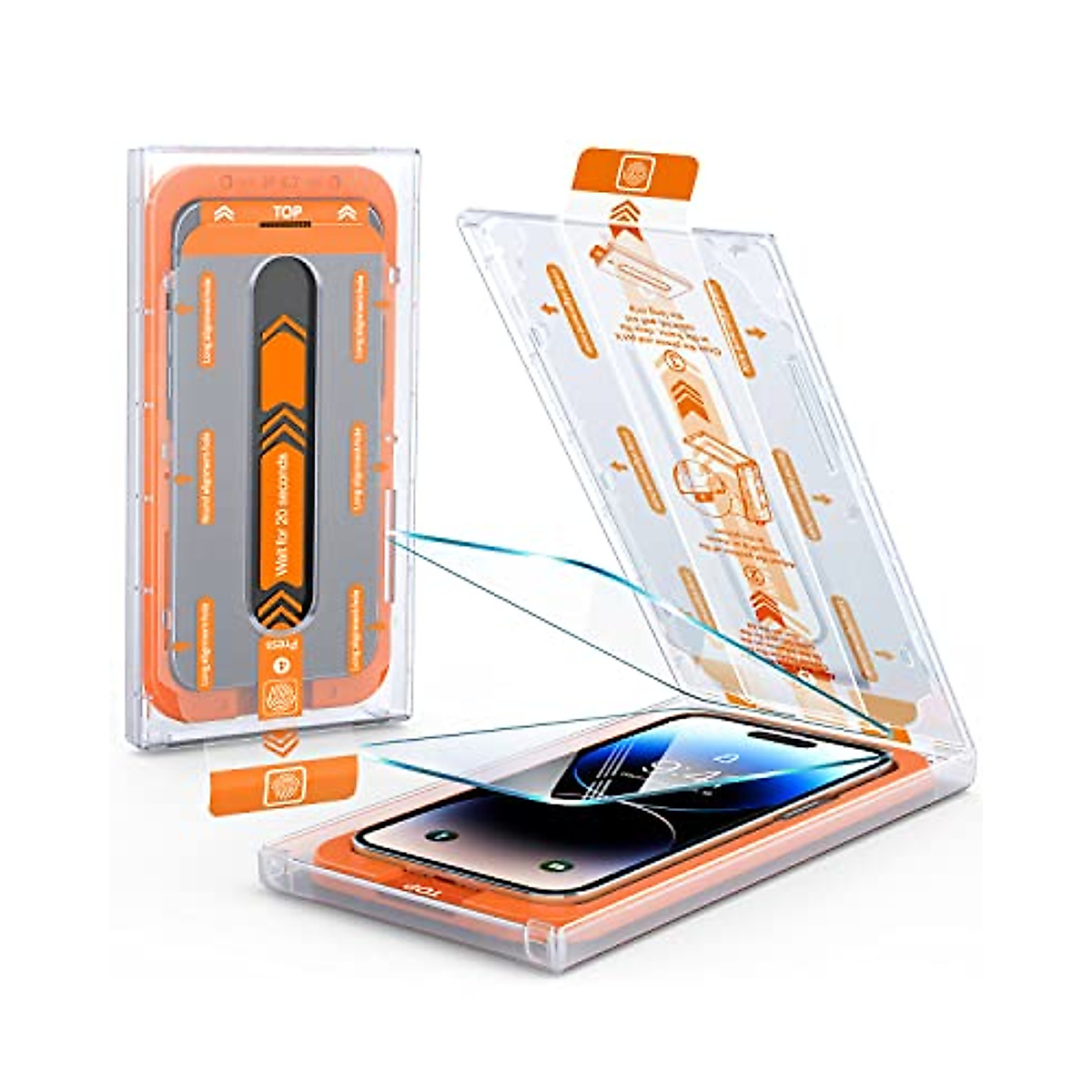 Benazcap Screen Protector for iPhone 14 pro 6.1'', Auto Dust-Elimination,Bubbles Free/Anti Scratch/9H+ Hardness Tempered Glass for iPhone 14 pro 6.1 Inch 2022, 2 Pack