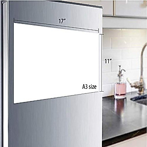 Deke Magnetic Dry Erase whiteboard 17x11. + 6 Dry Eraser Marker W/Erasers School Home Calendar Office Supplies. White Board Dry Wall, Fridge, Refrigerator Expo Small/Large Whiteboards for Refrigerator