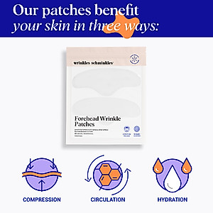 Wrinkles Schminkles Forehead Wrinkle Patches - Reusable Silicone Smoothing Pads for Brow Lift, Wrinkle Smoothers, Reduce Frown Lines & Face Lift (2 Pack)