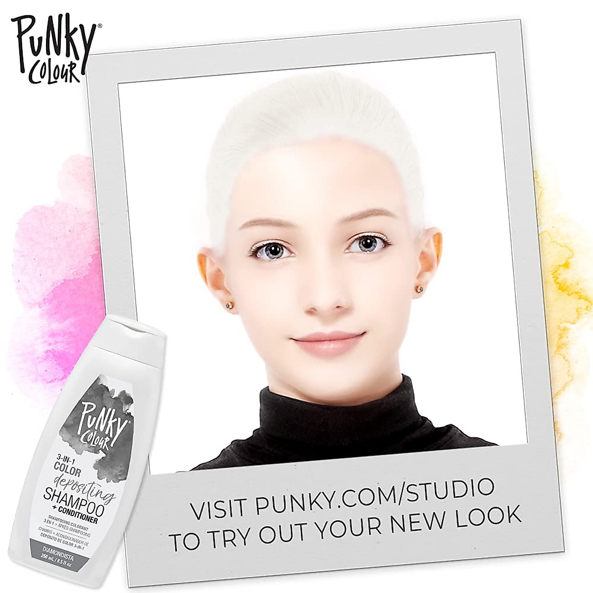 Punky Diamondista 3-in-1 Color Depositing Shampoo & Conditioner with Shea Butter and Pro Vitamin B that helps Nourish and Strengthen Hair, 8.5 oz