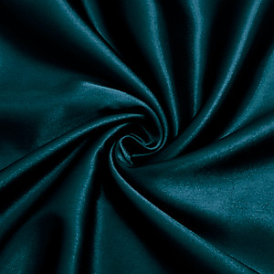 VACVELT 4pcs Dark Teal Satin Sheets Full Size Bed Set, 15 Inch Deep Pocket Silky Satin Sheet Set, Soft Satin Bedding Set Cooling & Luxury Bed Sheets, 1 Fitted Sheet + 1 Flat Sheet + 2 Pillowcases
