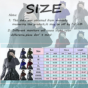 Aniywn Teen Girls Hoodies Cute Cat Ear Crop Top Gothic Hooded Sweatshirt Women Casual Long Sleeve Pullover Hodies