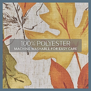 Elrene Home Fashions Autumn Leaves Fall Printed Tablecloth, Holiday Table Cover for Formal or Everyday Use, 70" Round