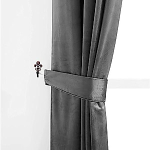 StangH Bundle Velvet Curtains & Curtain Tiebacks