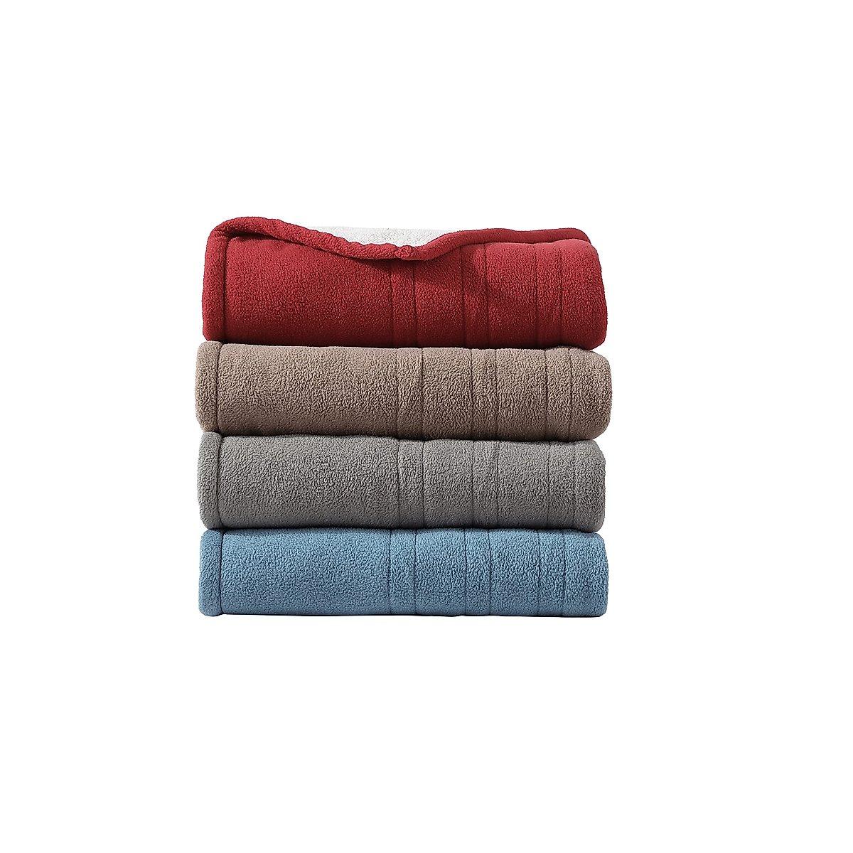 Eddie Bauer - Throw Blanket, Soft & Plush Heated Blanket, Cozy Fleece Bedding with Sherpa Reverse, 5 Heat Setting, Ash
