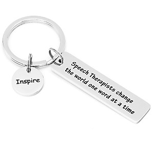 Kivosliviz Speech Therapist Gifts Speech Language Pathologist Gifts Slp Jewelry Speech Therapy Keychain