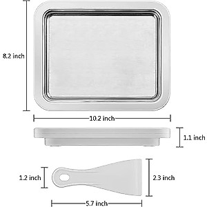 Roller Ice Cream Maker - Stainless Steel - 10 * 8 inch Family Large Size, DIY Soft Serve Machine for Homemade Ice Cream, Frozen Yogurt, Rolled Ice Cream
