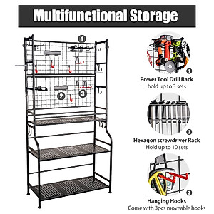 Mythinglogic Alloy Steel Tool Storage Organizer,Heavy Duty Tool Holder for Power Tool, Drill, Screwdriver, Wrench, Storage Shelf for Toolbox, Tool Chest Organizer for Garage, Workshop, Shed, Mechanics