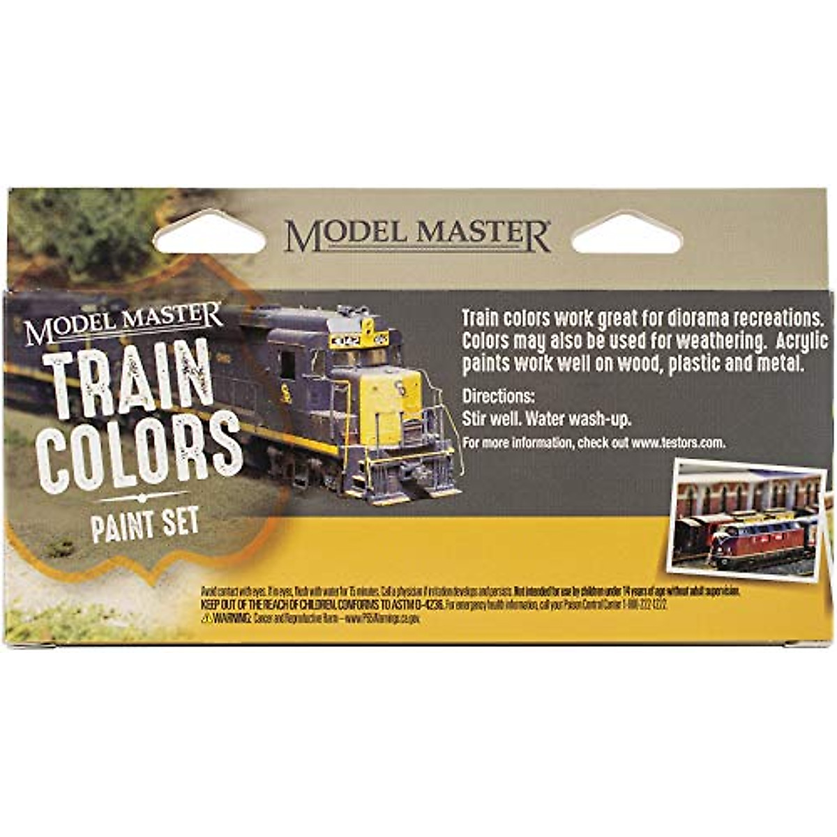 Testors Model Master Theme Paint Set 6/Pkg-Train Colors