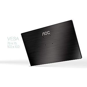 AOC 16T2 15.6-Inch Full HD Touchscreen IPS USB-C & Micro HDMI Portable Display, Black/Silver (Renewed)