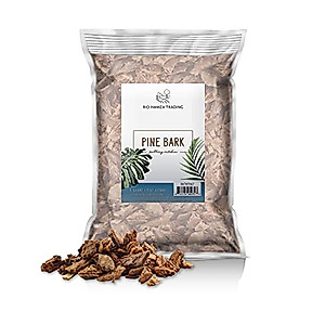 100% Natural Pine Bark Mulch Nuggets (8 Quarts), Small Mulch Chips for Indoor/Outdoor Container Gardening, Ideal for Soil Supplement, Houseplant Mulch