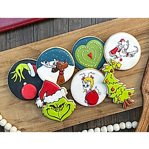 CHRISTMAS COOKIE CUTTERS Head/Face With Santa Hat Leaning Christmas Tree and Hand Holding Ornament Holiday Christmas Cookie Cutters (3 Pack)