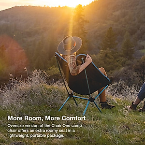 Helinox Chair One XL Lightweight, Portable, Collapsible Camping Chair, Black