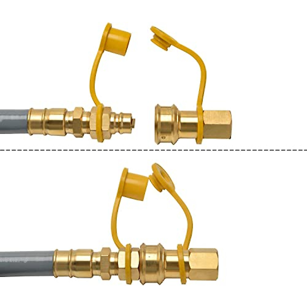 only fire 12 Ft 3/4" ID Natural Gas Hose with Quick Connect/Disconnect Fittings for NG/LP Propane Appliances,Grill,Generator,Patio Heater,Pizza Oven,etc.