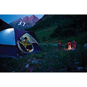 Coleman Elite Sundome Camping Tent with LED Lights, Weatherproof 6-Person Tent with Included Rainfly & Frame that can Withstand 35 MPH Winds, Built-In LED Lighting System with 3 Brightness Settings