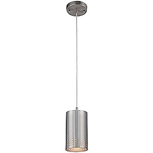 Westinghouse Lighting 6101200 Phelps One-Light Indoor Mini Pendant, Brushed Nickel