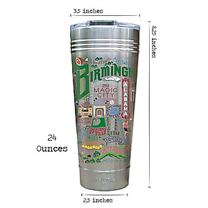 Catstudio Birmingham Thermal Tumbler | Triple Wall Insulation With Non Slip Bottom | Great Travel Cup for Water, Coffee, Tea, or Smoothies