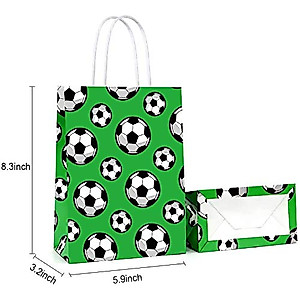 16 PCS Party Favor Bags for Soccer Birthday Party Supplies, Party Gift Goody Treat Candy Bags for Soccer Party Favors Decor for Soccer Party Girls Kids
