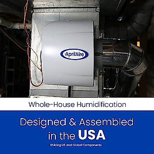 AprilAire 500 Whole-House Humidifier, Automatic Compact Furnace Humidifier, Large Capacity Whole-House Humidifier for Homes up to 3,600 Sq. Ft., White