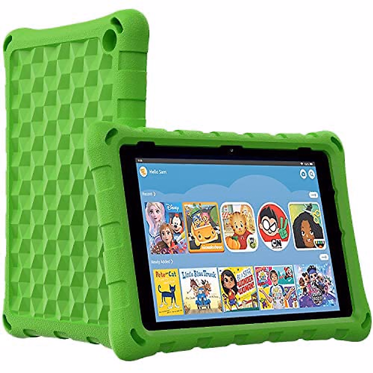 DJ&RPPQ New Tablet Kids Case for 1 0in Tablet Light Weight Shock Proof Kids Friendly Case Incompatible with Samsung iPad - Green
