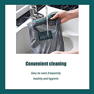 6Pcs Reusable Hanging Storage Vegetable Mesh Bag Washable Wall Hanging Fruit Basket For Garlics Potatoes Onion or Pantry Organizer