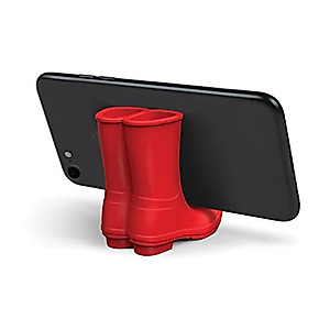 Genuine Fred 5216342 REBOOT Silicone Rain Boots Mobile Phone Stand, Red