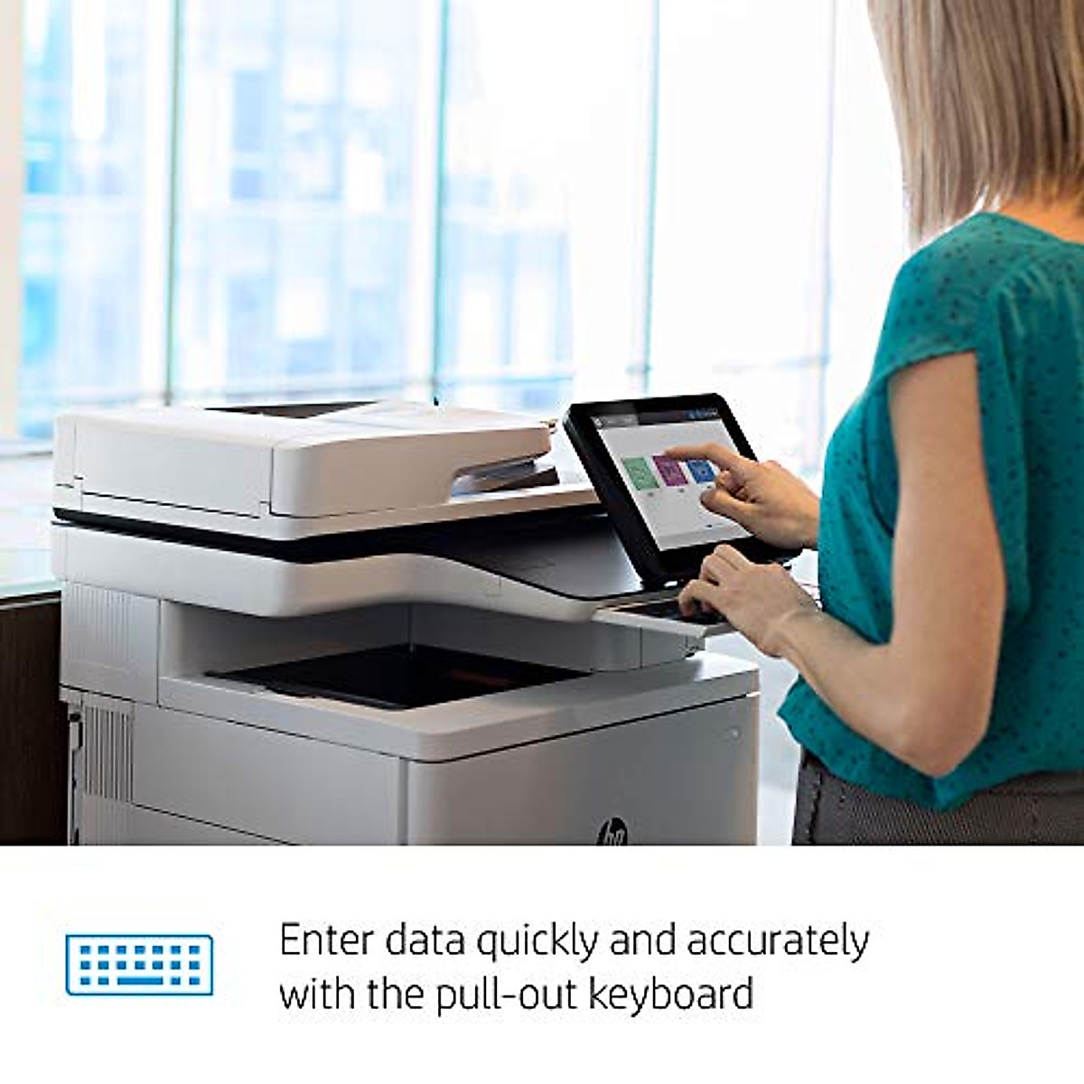 HP Color LaserJet Enterprise Flow Multifunction M578c Duplex Printer with Stapler (7ZU87A)