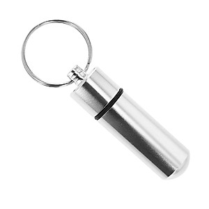 LDS Oil Vial Keychain – Aluminum Anointing Oil Container with Rubber Seal – Small Essential Oil Holder for Elders or Sons (1 pack, Silver)