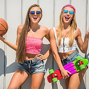 Geyoga Studded Belt Metal Punk Rock Rivet Belt Punk Leather Belt Threads Studded Goth Belt with Pyramid Studs for Women Men(Silver)