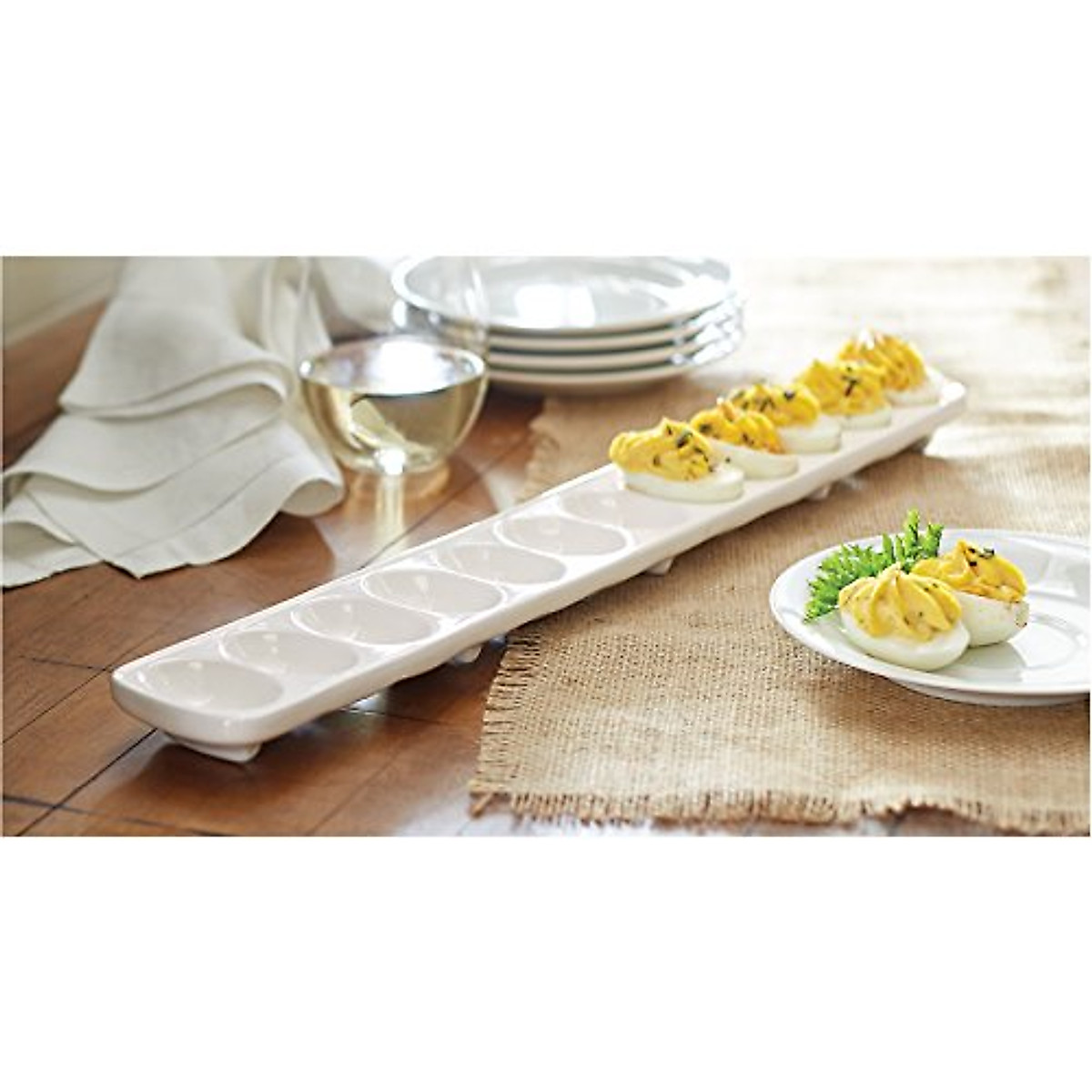 Mud Pie Egg and Oyster Serving Trays (Egg Tray)