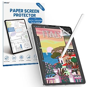2 PACK Paper Screen Protector for iPad Air 5th/4th Generation, iPad Pro 11 inch (2022/2021/2020/2018), Matte PET Film for iPad Air 5/4(10.9"), Write and Draw Like on Paper, Anti-Glare Screen Protector