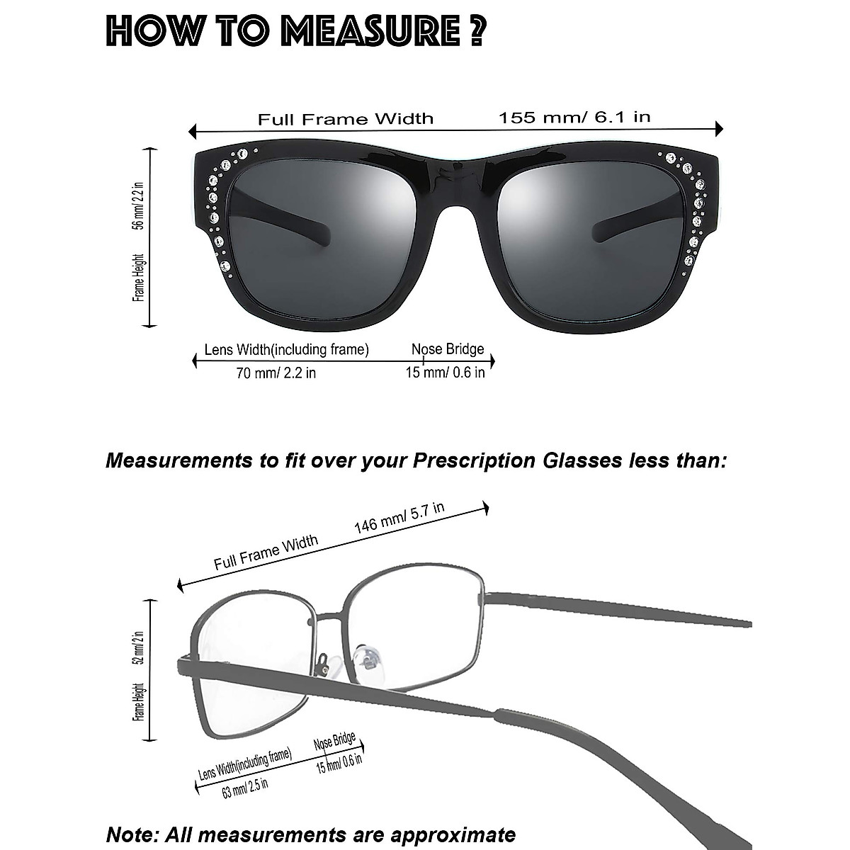 The Fresh High Definition Polarized Wrap Around Shield Oversized Sunglasses for Large Glasses - Gift Box Package (F5607RP02-Crystal blue/Black Paint for Large Glasses, Grey)