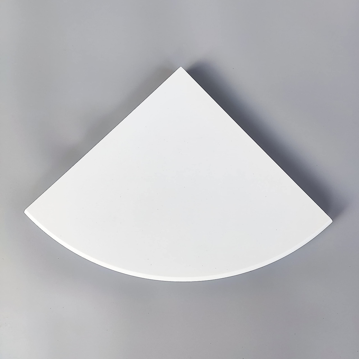 GEOONA 2 Pcs White Marble Corner Shower Shelf for Bathroom, 9'' x 9'' x 0.8'' Marble Corner Shelves for Bathroom Wall Mounted Both Side Polished