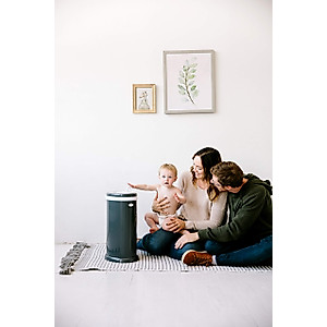 Ubbi Steel Diaper Pail, Odor Locking, No Special Bag Required, Award-Winning, Registry Must-Have, Slate