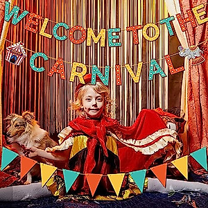 Welcome To The Carnival Banner, Carnival Decorations, Carnival Banner, Carnival Theme Party Decorations, Carnival Games Decor, Circus Theme Party Decorations