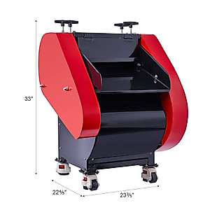 CREWORKS Automatic Wire Stripper with Wheels, 12 Channel Electric Wire Stripping Machine with Dual Roller for 7/0 to 18 Gauge Copper Wire, Scrap Cable Stripper Electrician Tool for Wire Recycling