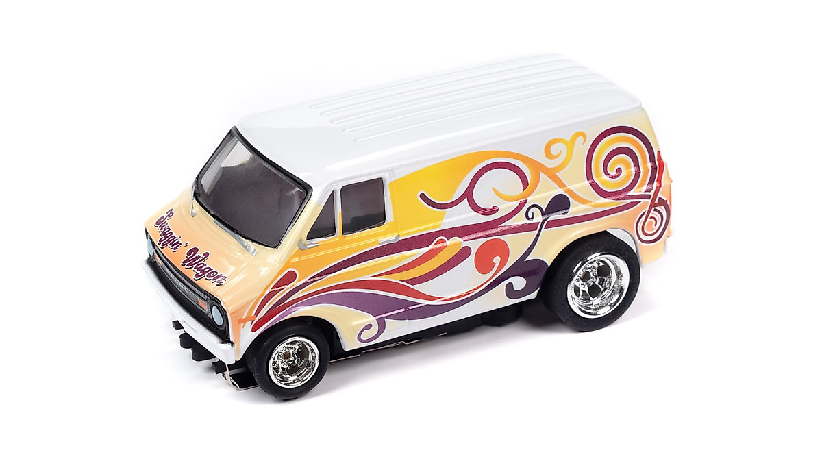 Auto World 4Gear 1973 Dodge Van Slot Cars Set | HO Scale Collectible