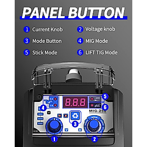 ANDELI Welding Machine 3 in 1,110V/220V Flux Core Welder,MIG Lift TIG MMA Gasless MIG Welder,Stick Arc Portable Welder Machine