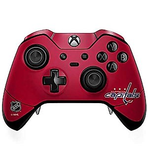 Skinit Decal Gaming Skin compatible with Xbox One Elite Controller - Officially Licensed NHL Washington Capitals Distressed Design