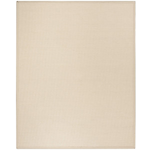 Safavieh Natural Fiber Collection Area Rug - 8' x 10', Ivory & Light Beige, Border Sisal Design, Easy Care, Ideal for High Traffic Areas in Living Room, Bedroom (NF150A)