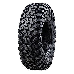 Tusk Racing Four 30x10-14 Tusk TERRABITE Heavy Duty 8-Ply Radial UTV Tires mounted on Tusk TETON Beadlock Wheels - POLARIS UTVs - 4/156 bolt pattern - Includes Lug Nuts (5+2 Wheel Offset, Smoke)