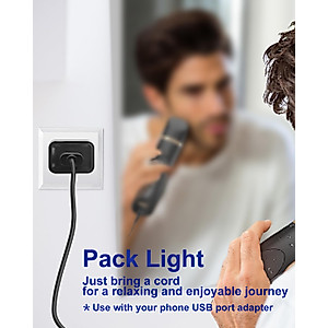 5V Charger Compatible with AREYZIN Body Hair Trimmer, uijino USB Charging Cable for AREYZIN Bikini Trimmer Women Ball Trimmer for Men Electric Shaver Razor Groomer, 2 Cleaning Brush, 3.9ft Power Cord