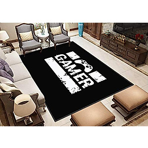 Gamer Video Game Player Gaming Area Rugs Non-Slip Floor Mat Doormats Home Runner Rug Carpet for Bedroom Indoor Outdoor Kids Play Mat Nursery Throw Rugs Yoga Mat