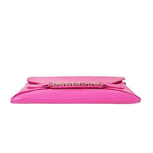 JNB Women's Slip-through Chain Envelope Clutch Fuchsia