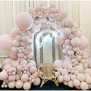 Double Stuffed Blush Balloons Different Sizes 18In 12In 5In Nude Balloon Garland Kit Pastel Cream Peach Latex Balloon Arch For Birthday Wedding Baby Bridal Shower Gender Reveal Bachelorette Supply